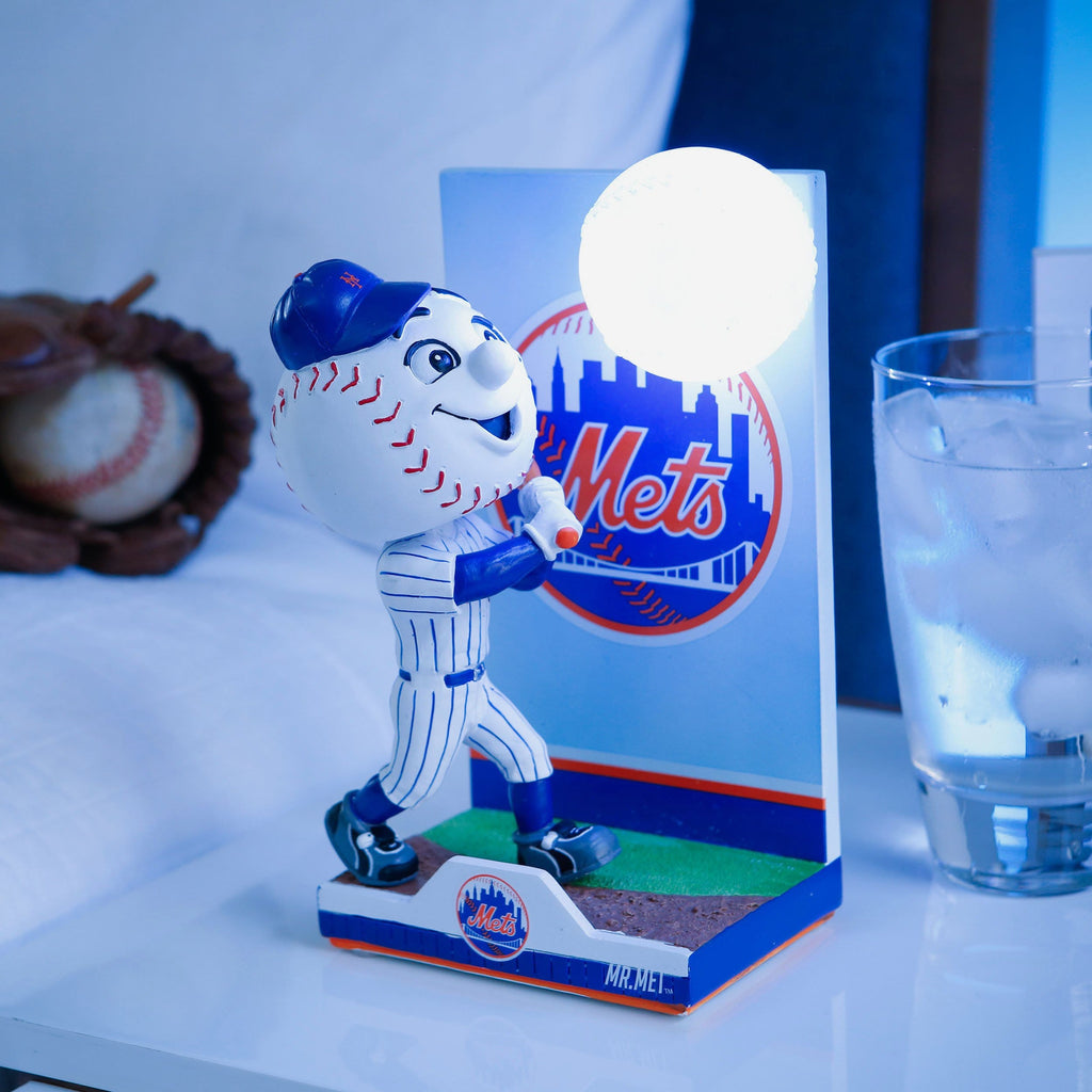 Mr Met New York Mets Mascot Action Pose Light Up Ball Bobblehead FOCO