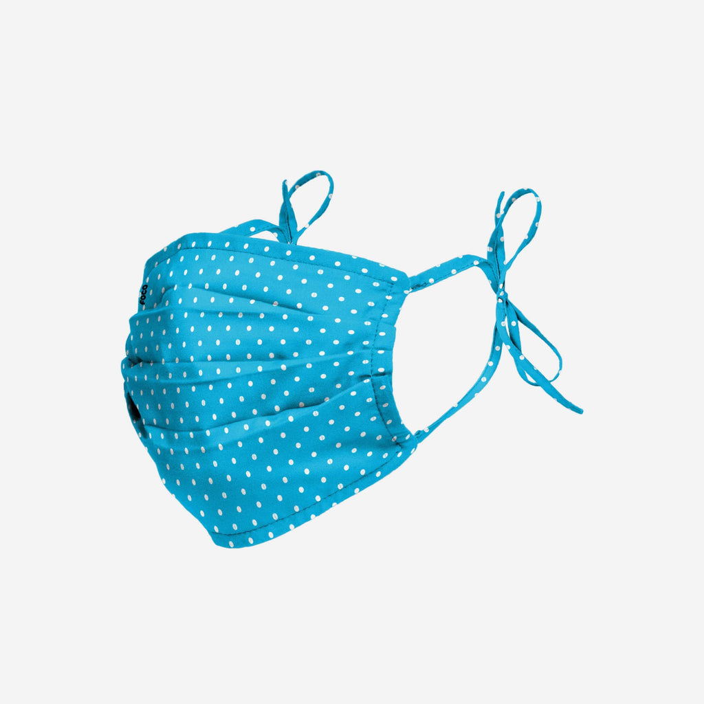 Pleated Blue Polka Dots Tie-Back Face Cover FOCO