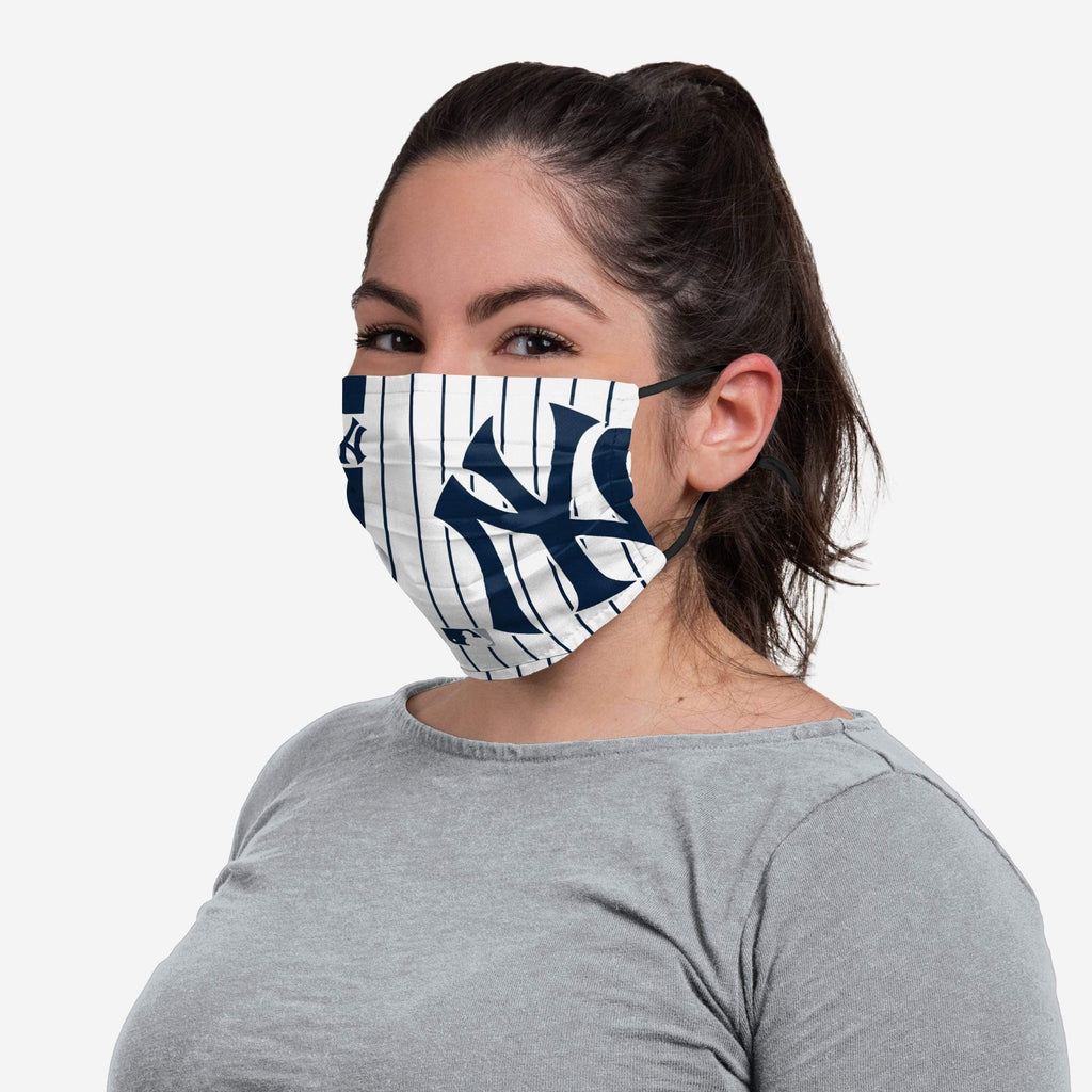 New York Yankees On-Field Adjustable Pinstripe Face Cover FOCO