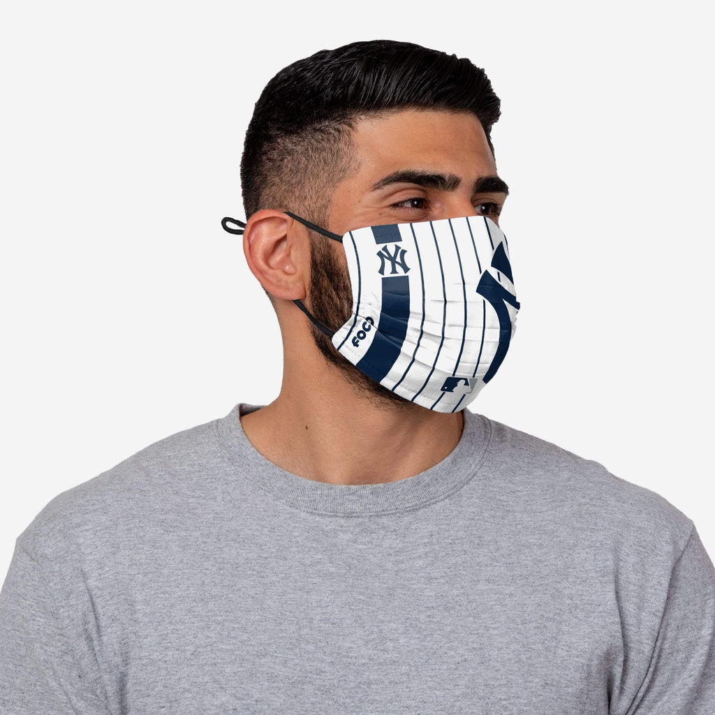 New York Yankees On-Field Adjustable Pinstripe Face Cover FOCO