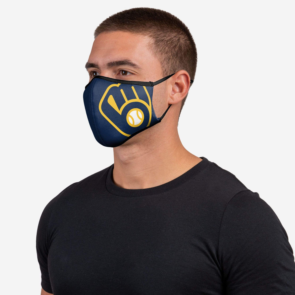 Milwaukee Brewers On-Field Adjustable Navy Sport Face Cover FOCO