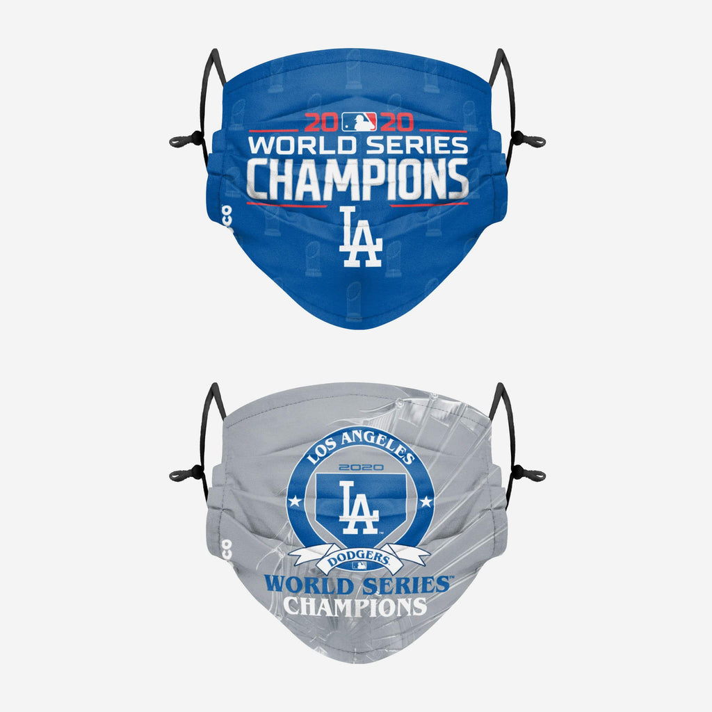 Los Angeles Dodgers 2020 World Series Champions Adjustable 2 Pack Face FOCO