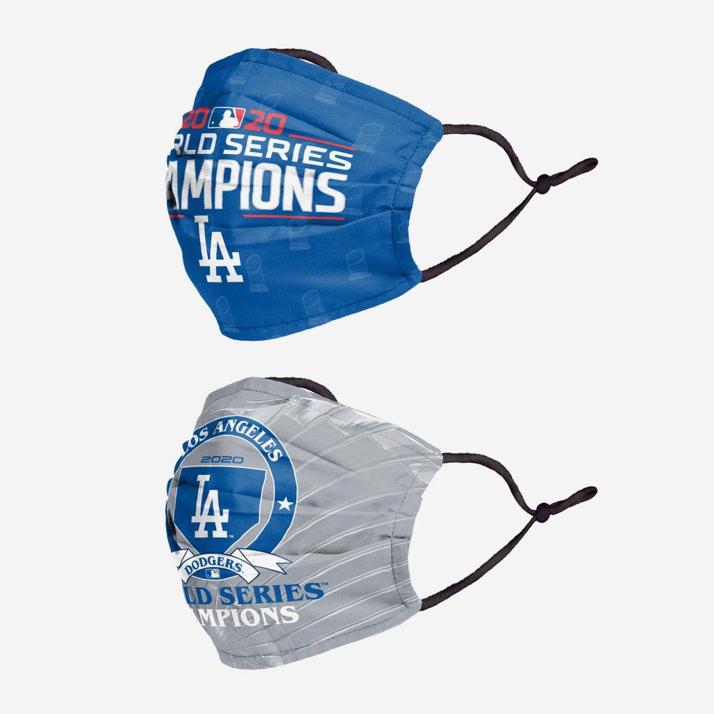 Los Angeles Dodgers 2020 World Series Champions Adjustable 2 Pack Face FOCO
