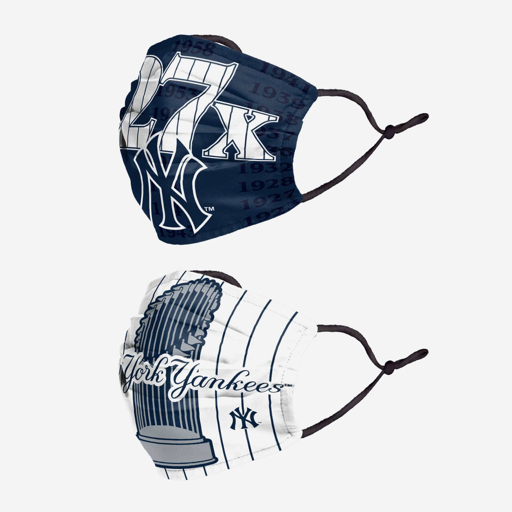 New York Yankees Thematic Champions Adjustable 2 Pack Face Cover FOCO