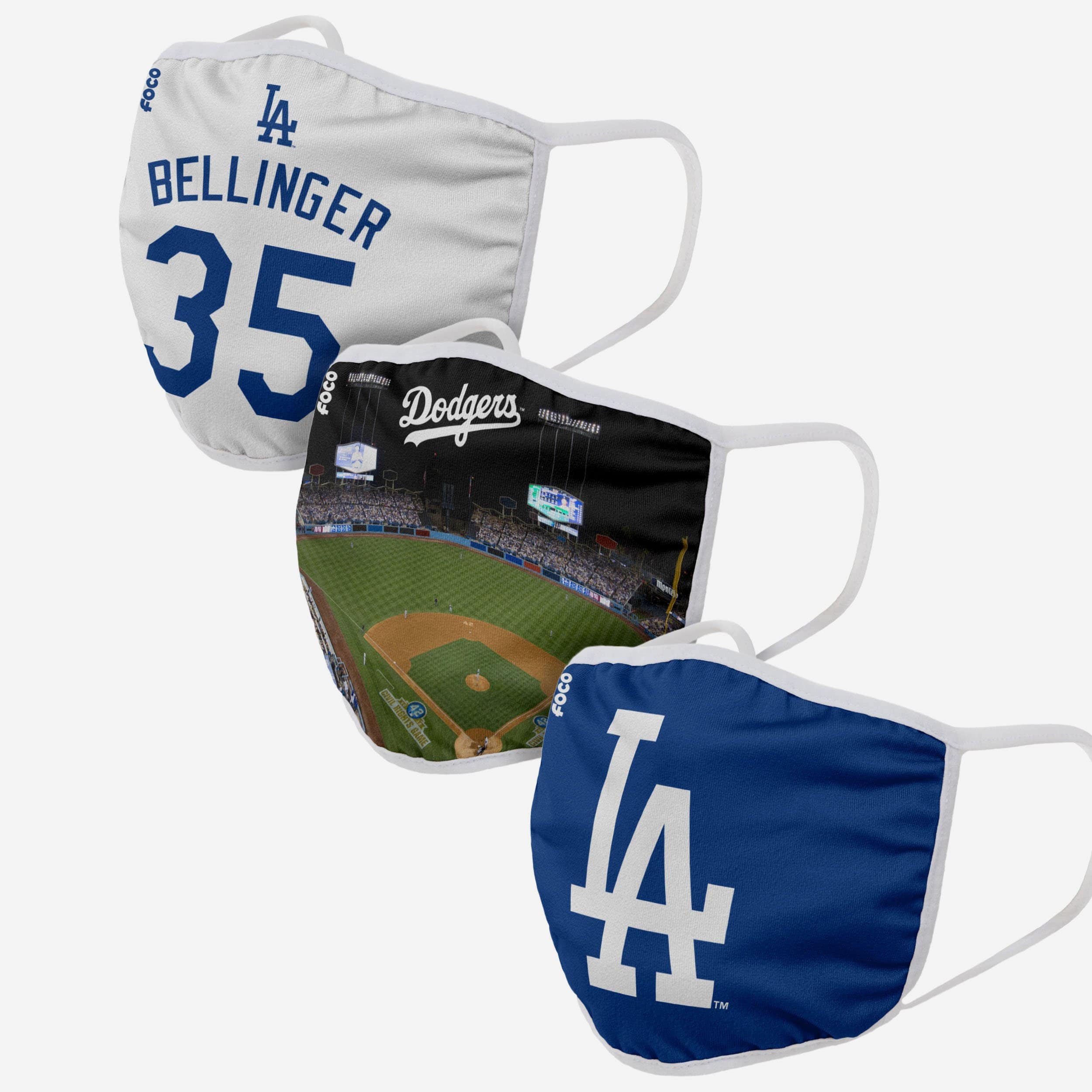 Los Angeles Dodgers Fan Fest 3 Pack Face Cover FOCO