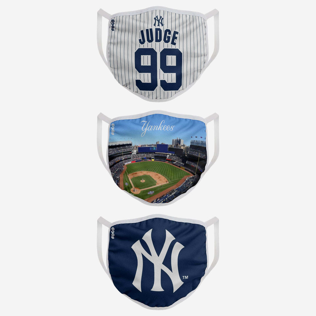 New York Yankees Fan Fest 3 Pack Face Cover FOCO