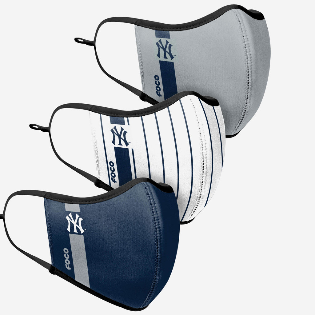 New York Yankees Sport 3 Pack Face Cover FOCO