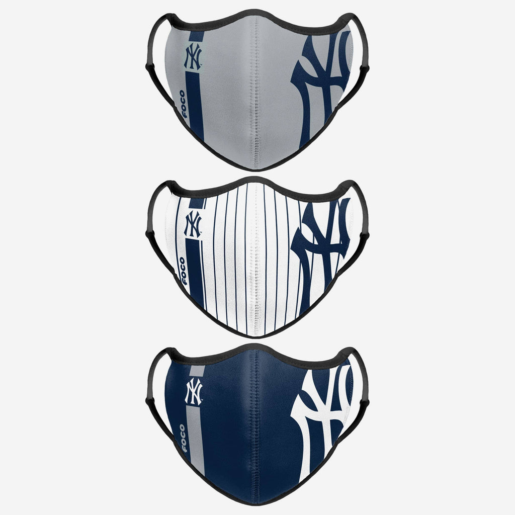 New York Yankees Sport 3 Pack Face Cover FOCO