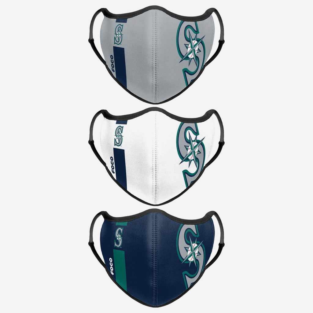Seattle Mariners Sport 3 Pack Face Cover FOCO