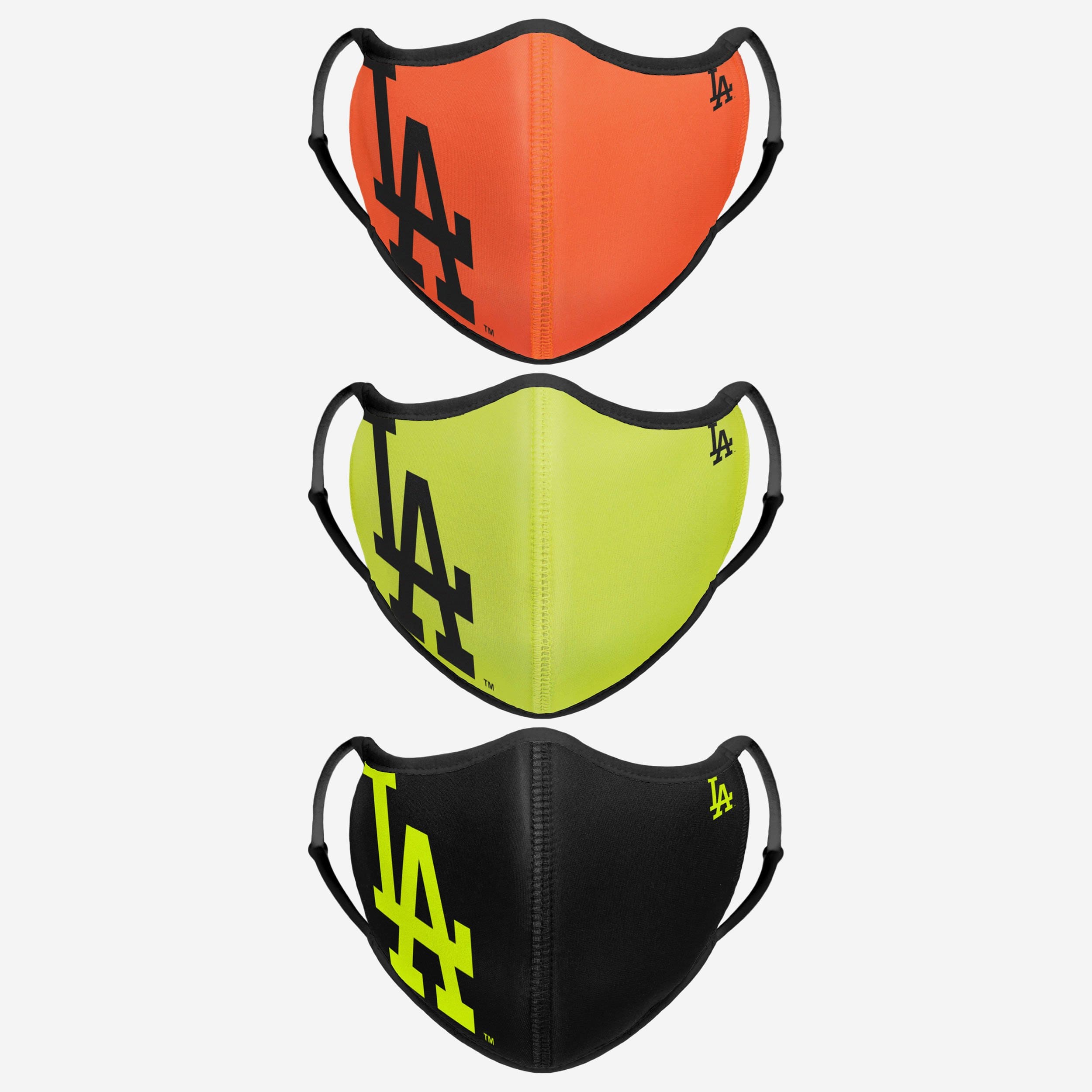 Los Angeles Dodgers Highlights Sport 3 Pack Face Cover FOCO