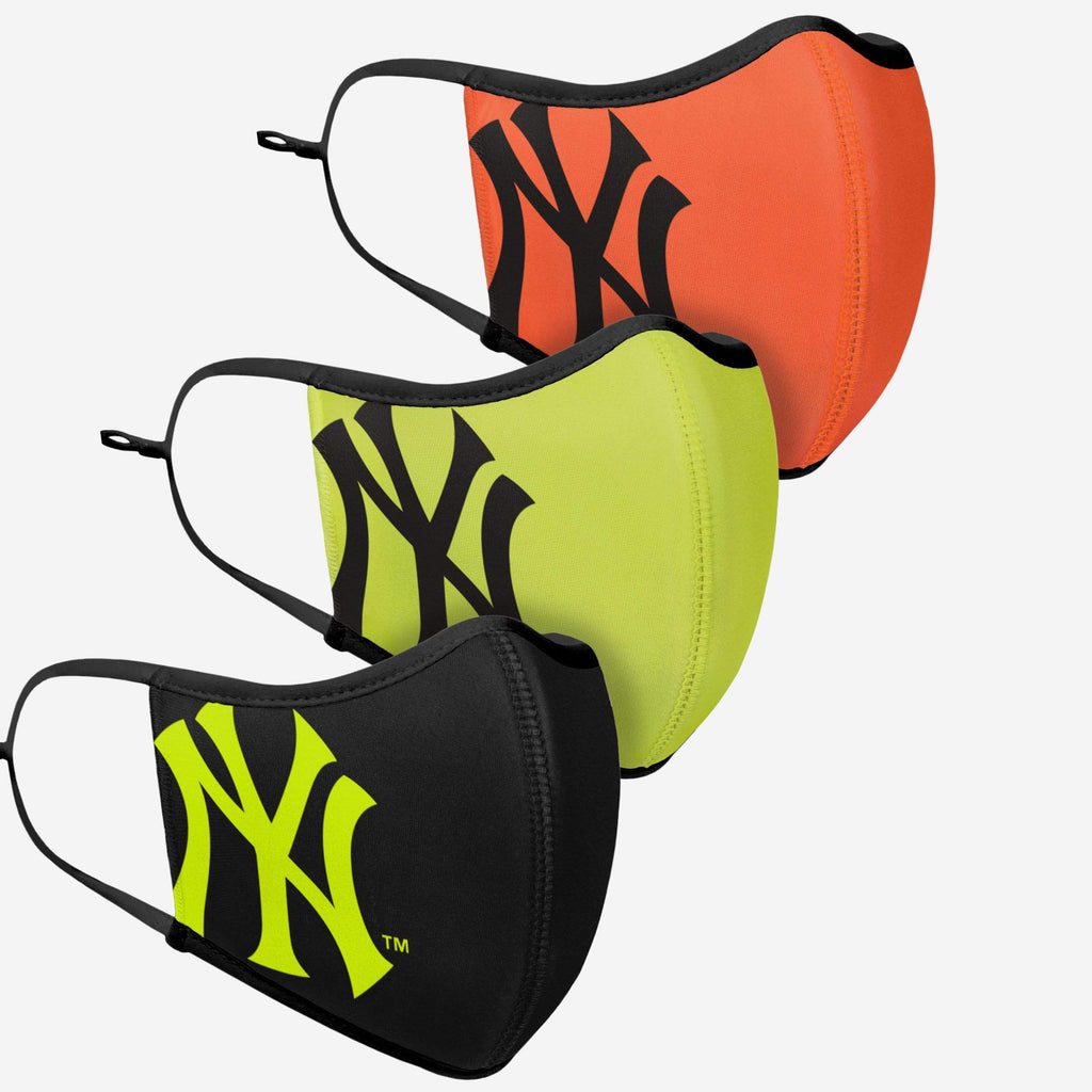 New York Yankees Highlights Sport 3 Pack Face Cover FOCO