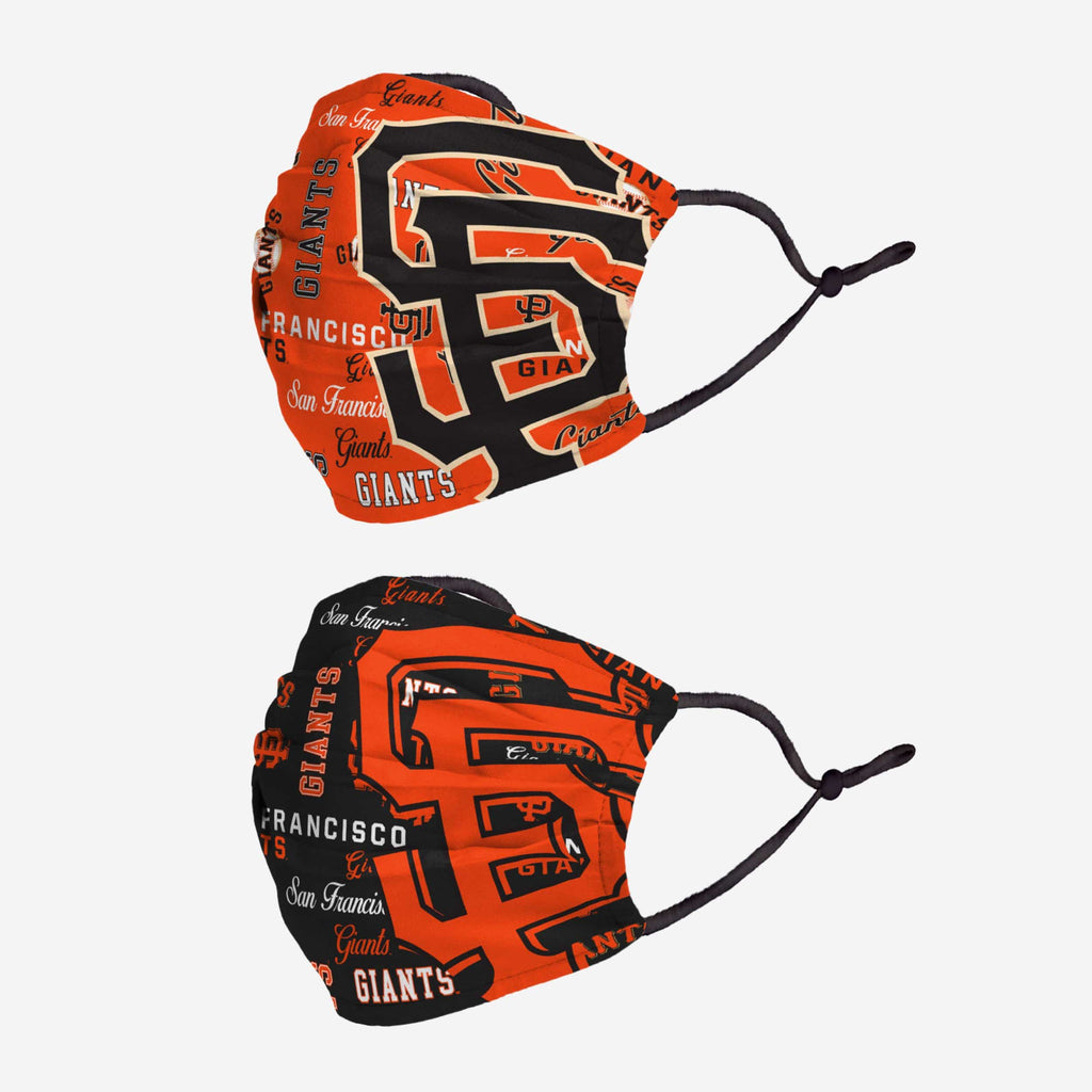 San Francisco Giants Logo Rush Adjustable 2 Pack Face Cover FOCO