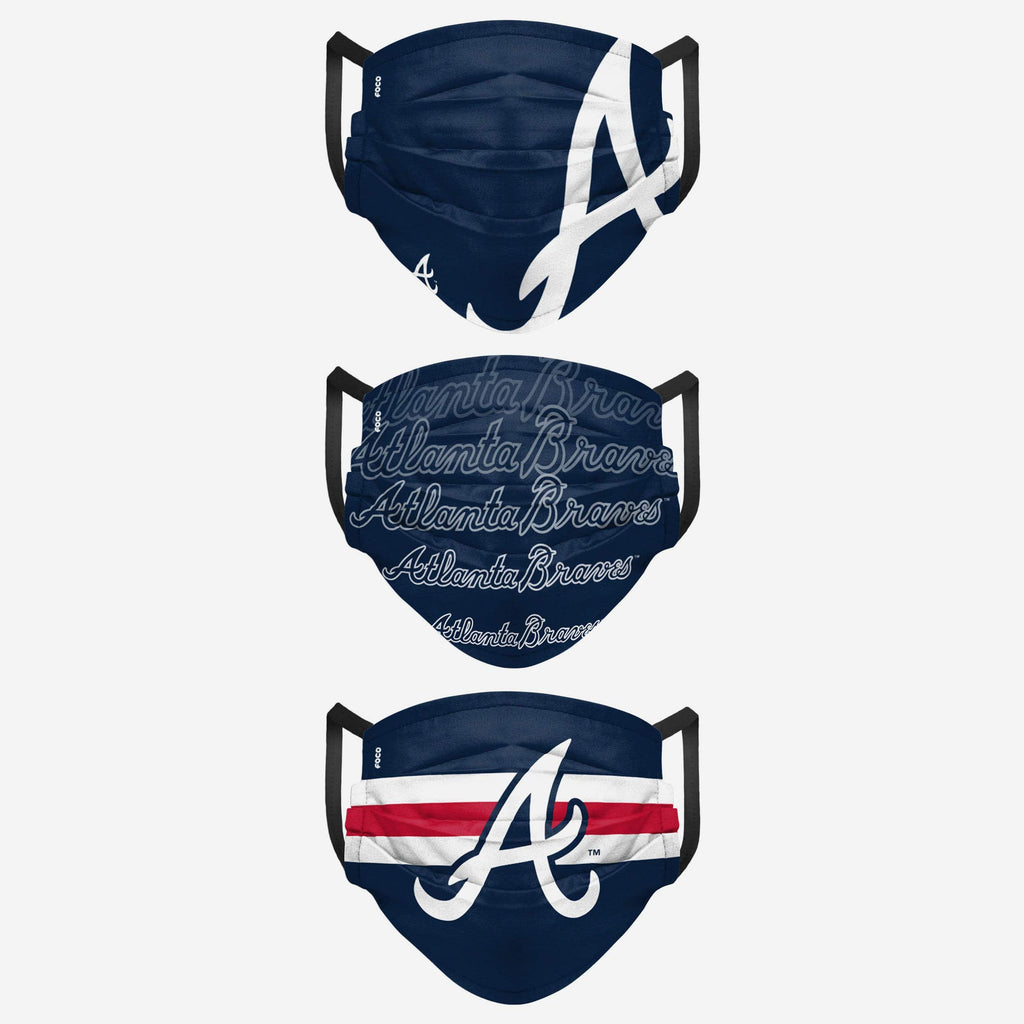 Atlanta Braves Matchday 3 Pack Face Cover FOCO