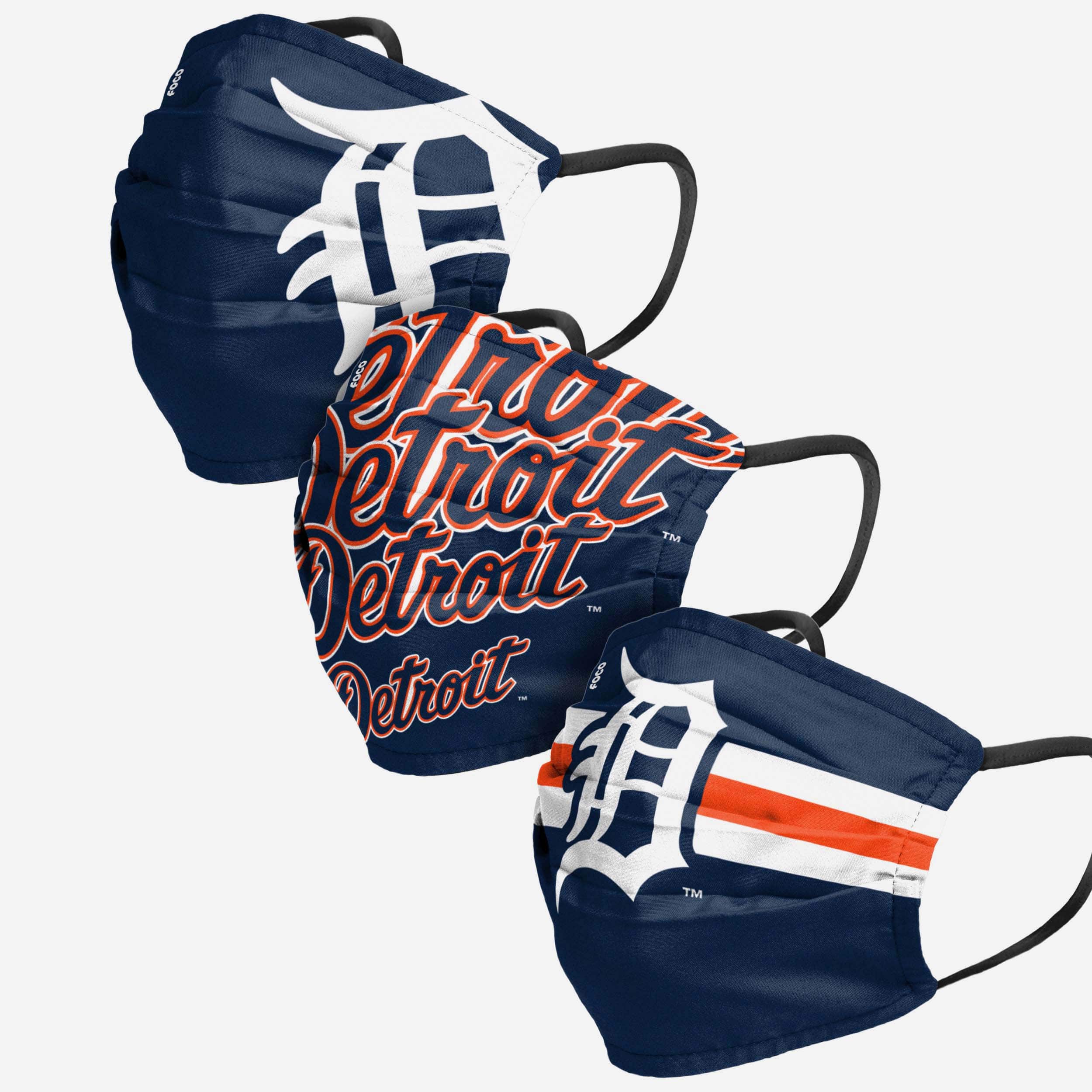 Detroit Tigers Matchday 3 Pack Face Cover FOCO