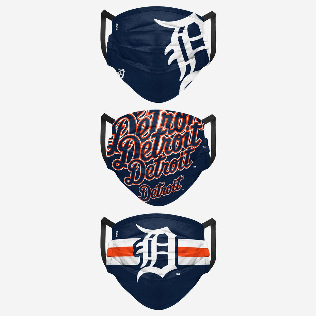Detroit Tigers Matchday 3 Pack Face Cover FOCO