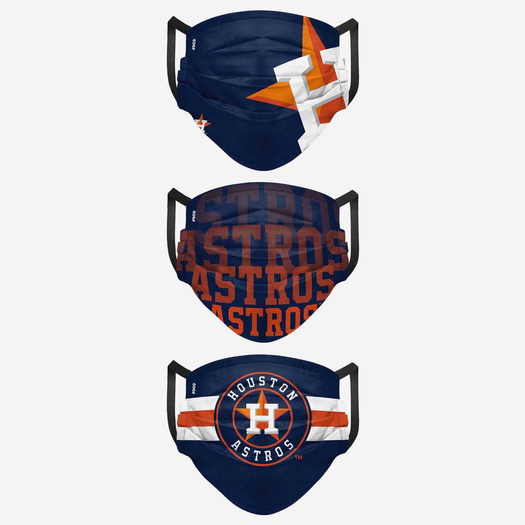 Houston Astros Matchday 3 Pack Face Cover FOCO