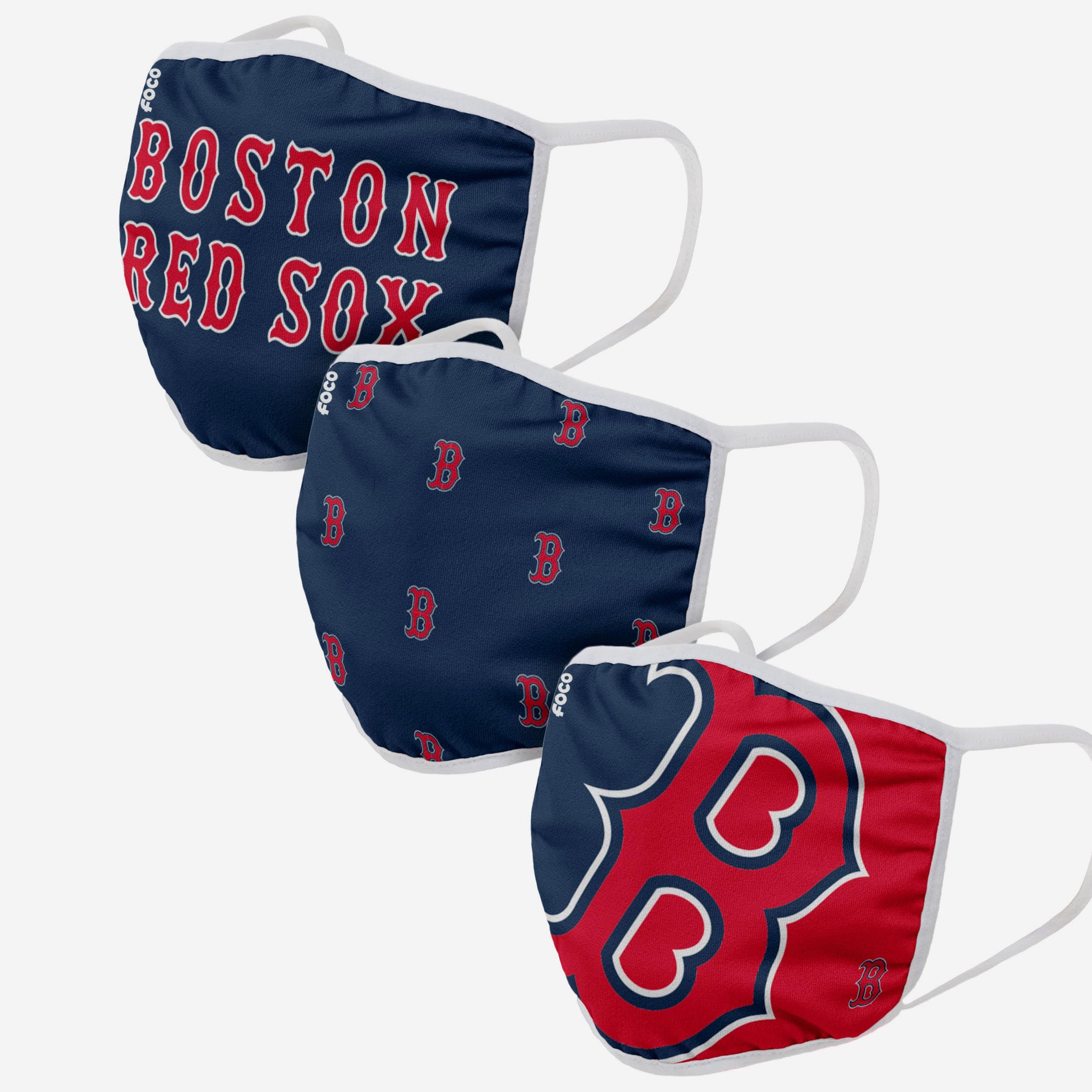 Boston Red Sox 3 Pack Face Cover FOCO