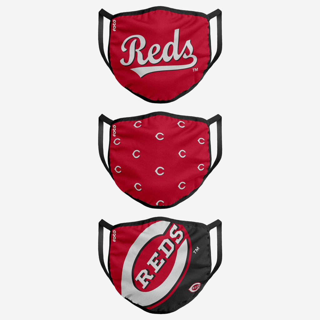 Cincinnati Reds 3 Pack Face Cover FOCO