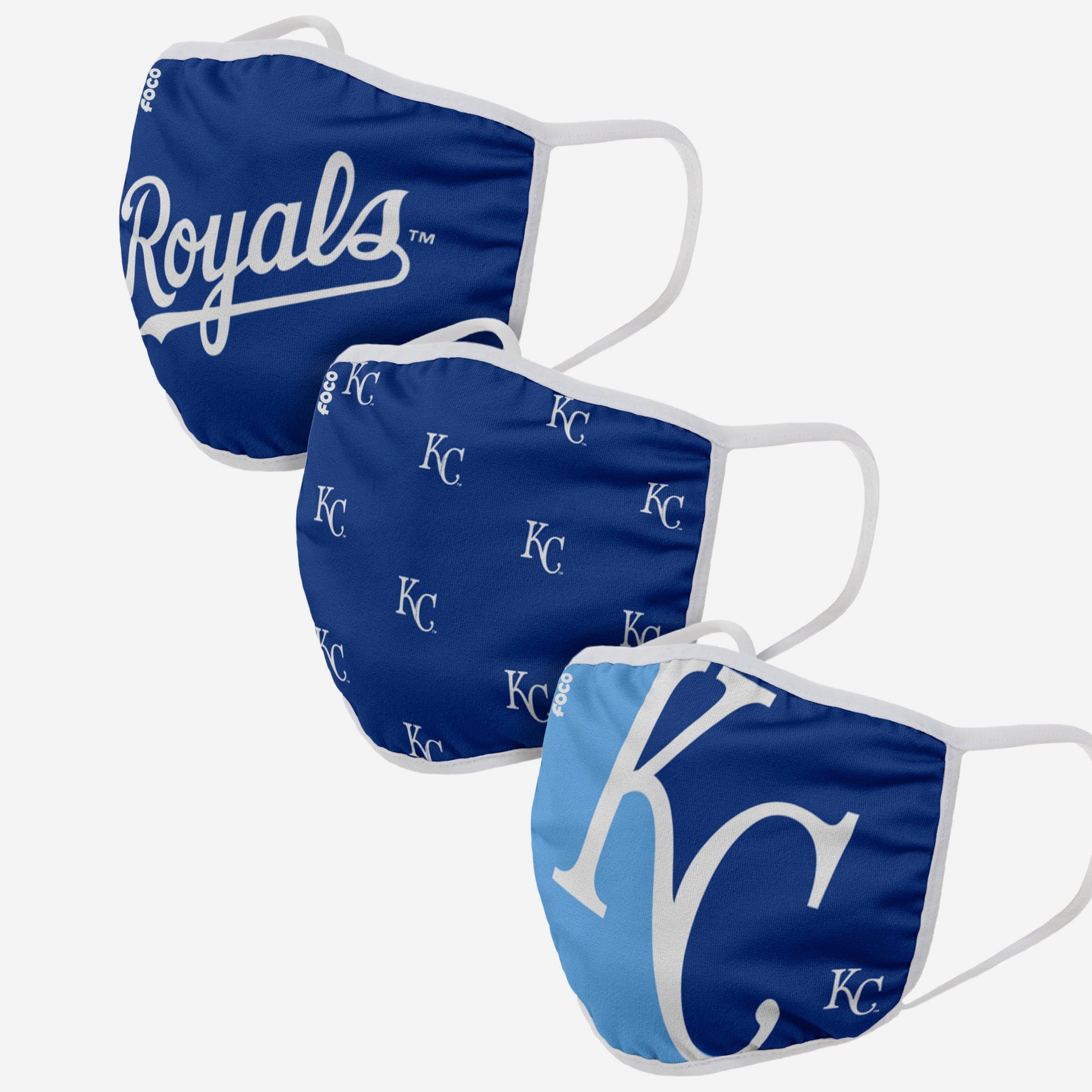 Kansas City Royals 3 Pack Face Cover FOCO