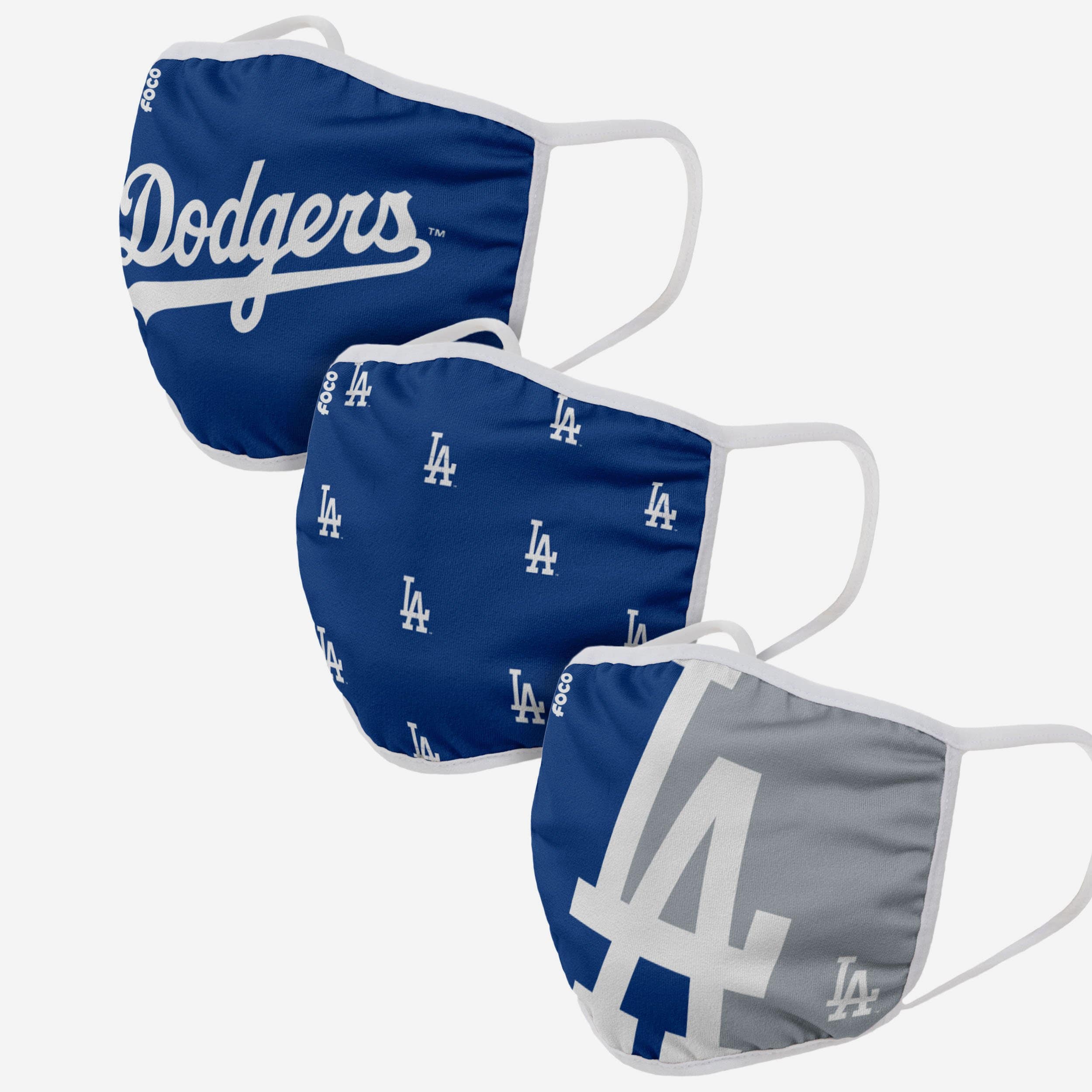 Los Angeles Dodgers 3 Pack Face Cover FOCO