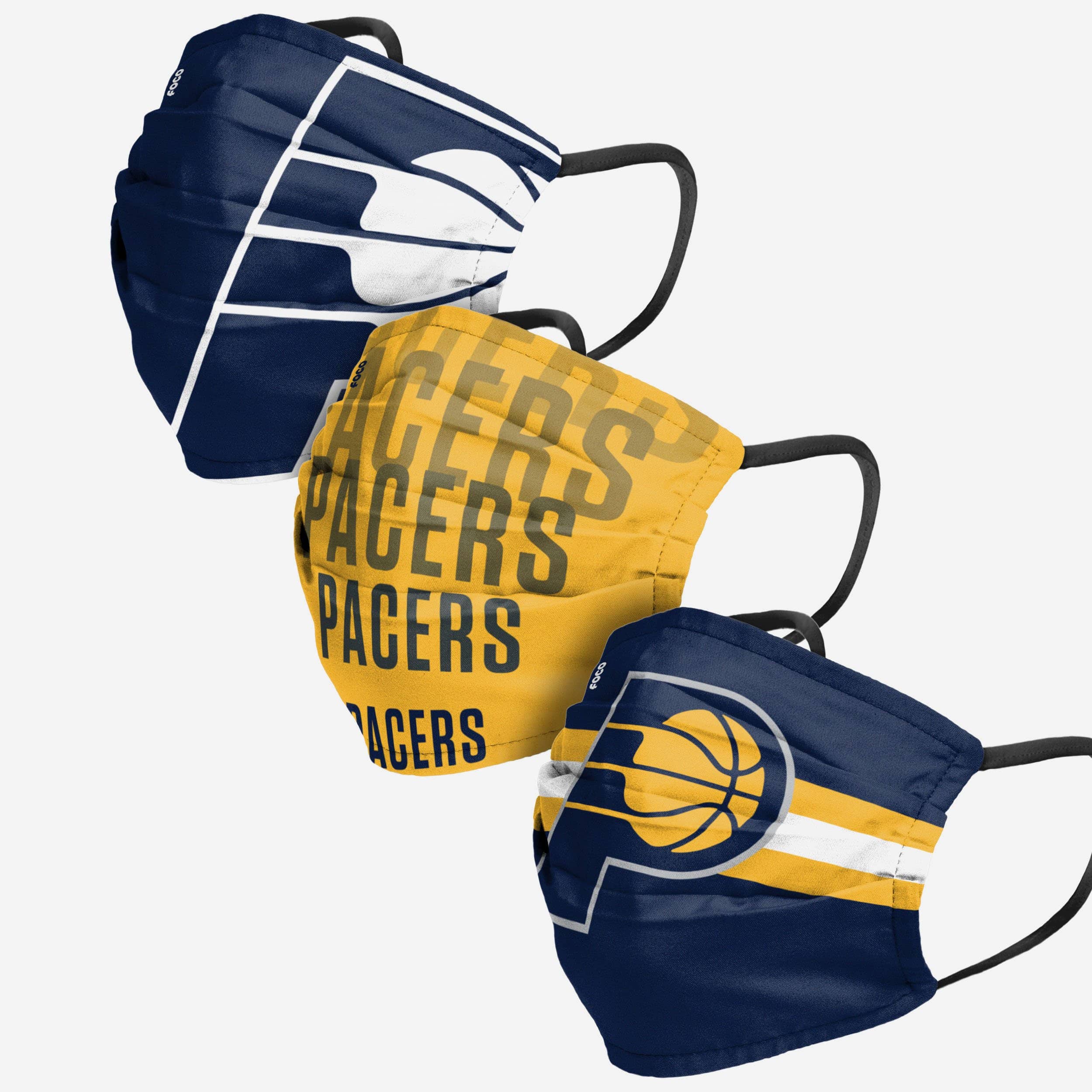 Indiana Pacers Matchday 3 Pack Face Cover FOCO