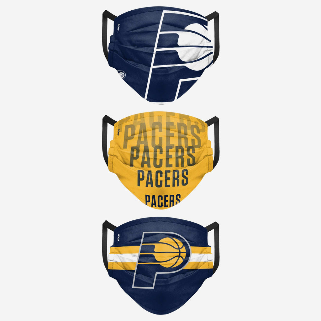 Indiana Pacers Matchday 3 Pack Face Cover FOCO