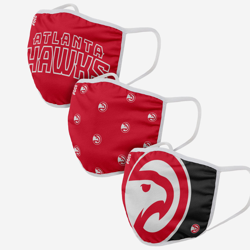 Atlanta Hawks 3 Pack Face Cover FOCO