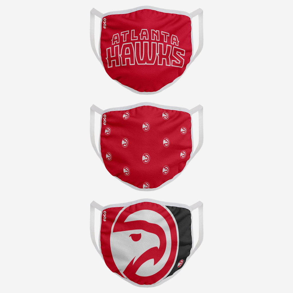 Atlanta Hawks 3 Pack Face Cover FOCO