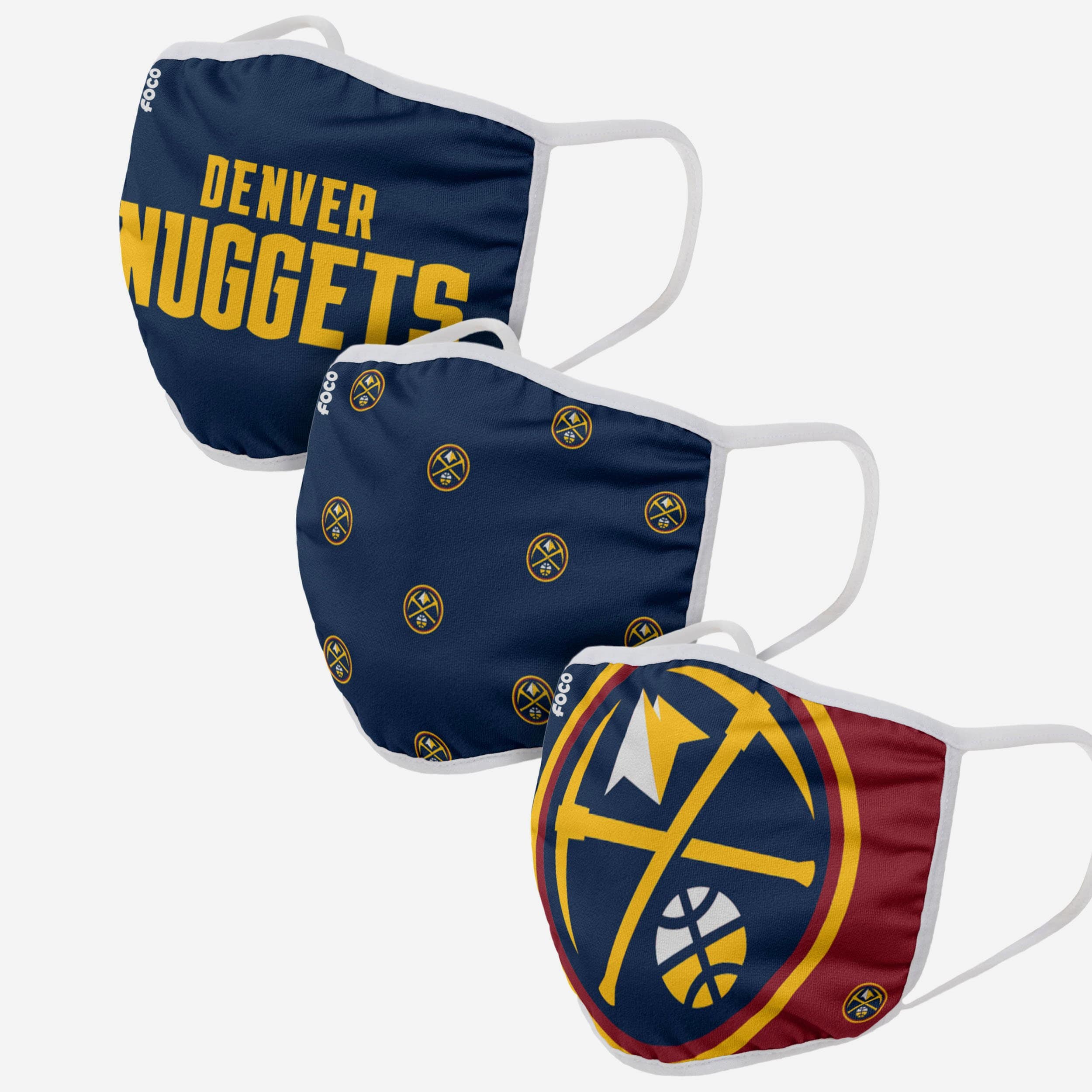 Denver Nuggets 3 Pack Face Cover FOCO
