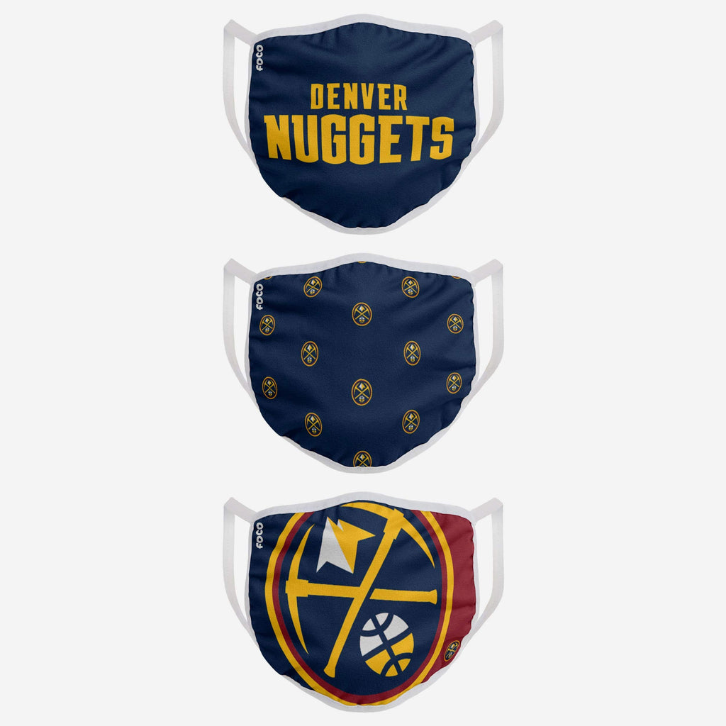 Denver Nuggets 3 Pack Face Cover FOCO