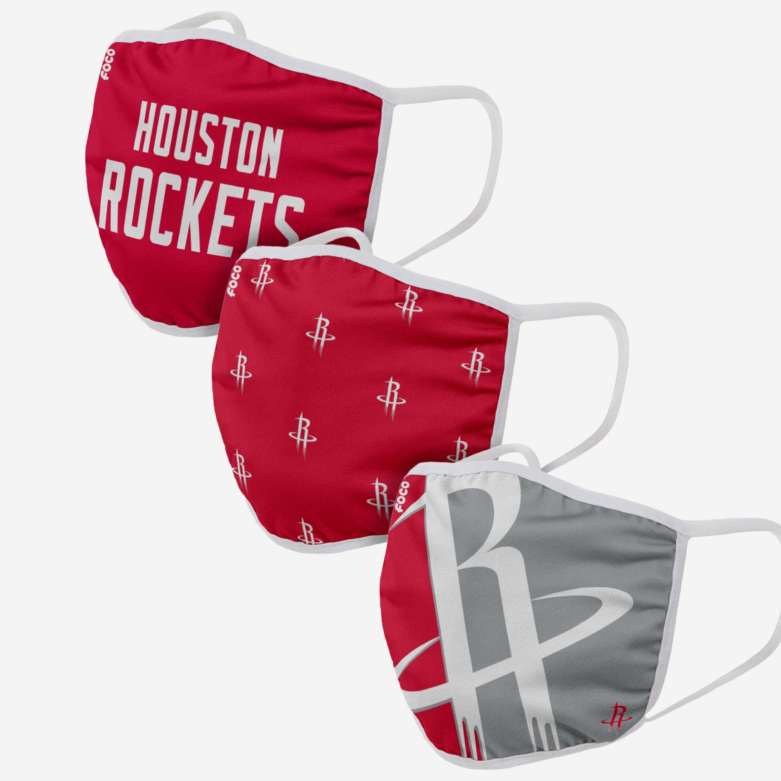 Houston Rockets 3 Pack Face Cover FOCO