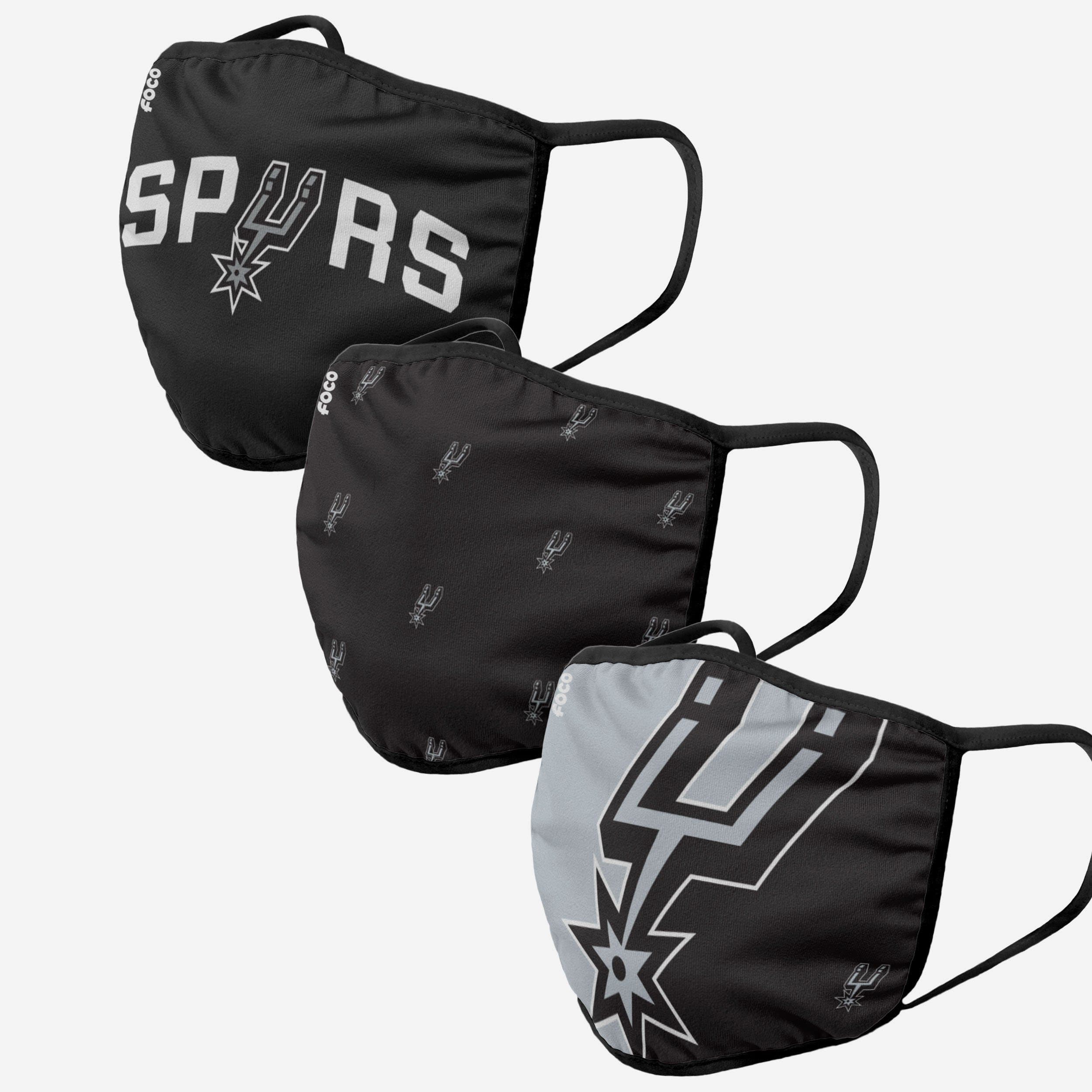 San Antonio Spurs 3 Pack Face Cover FOCO