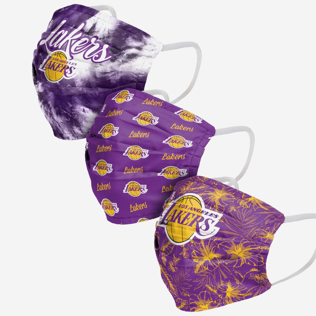 Los Angeles Lakers Womens Matchday 3 Pack Face Cover FOCO
