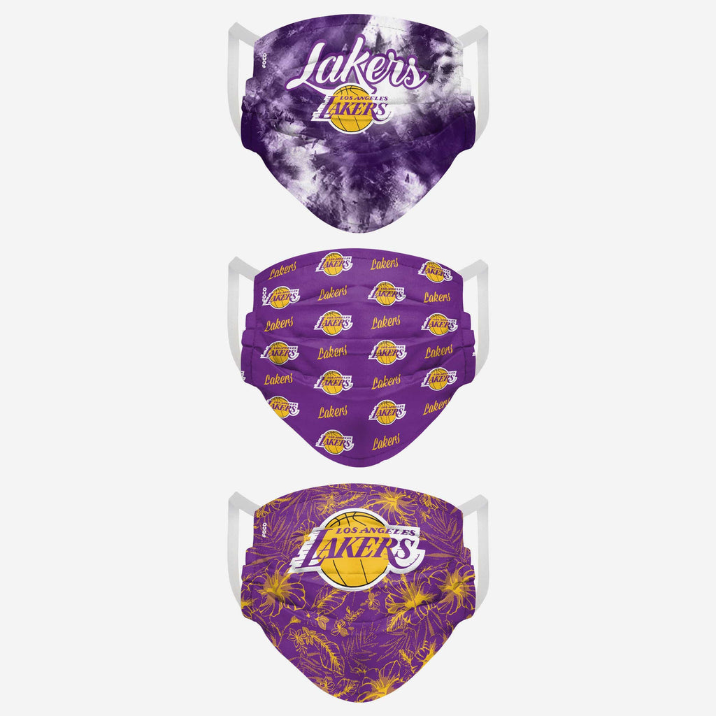 Los Angeles Lakers Womens Matchday 3 Pack Face Cover FOCO