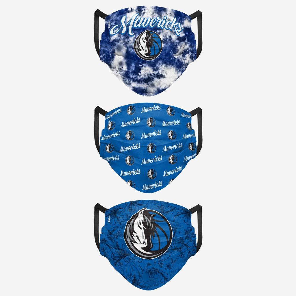 Dallas Mavericks Womens Matchday 3 Pack Face Cover FOCO
