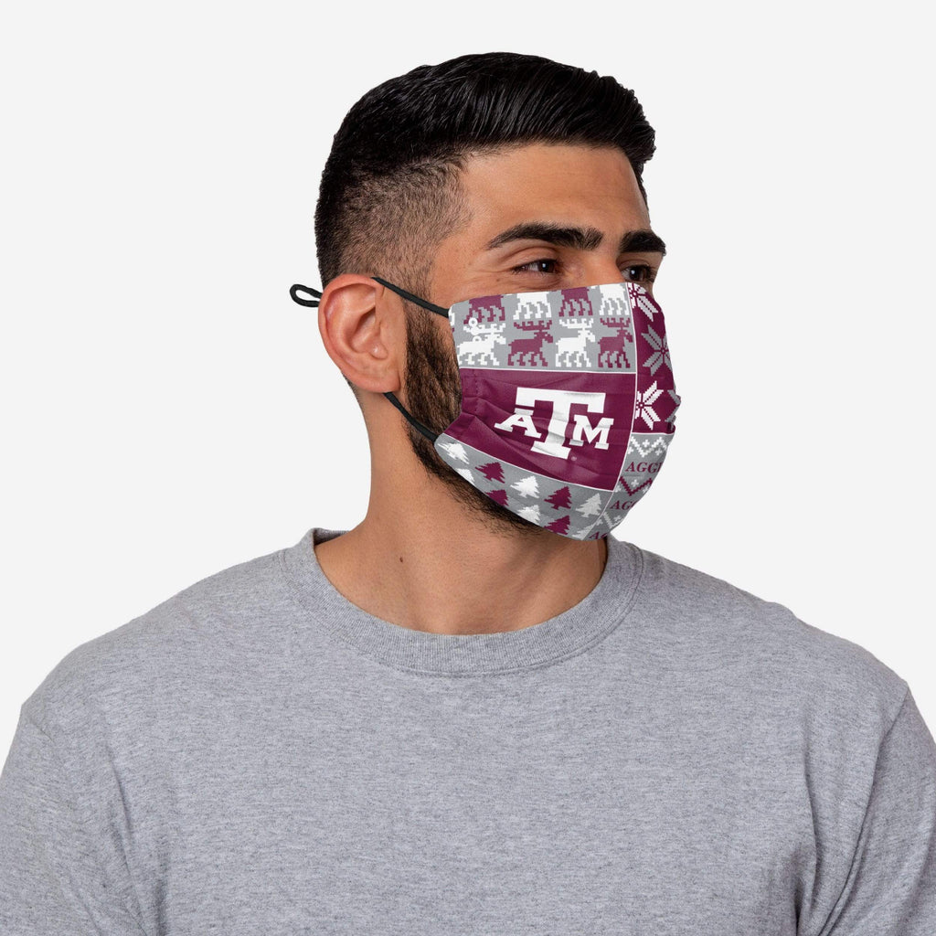 Texas A&M Aggies Busy Block Adjustable Face Cover FOCO