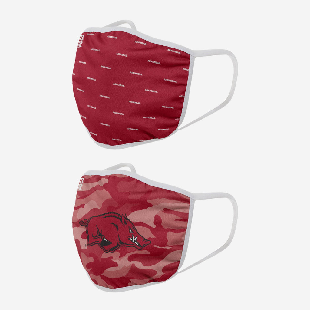 Arkansas Razorbacks Clutch 2 Pack Face Cover FOCO