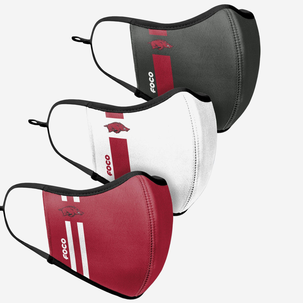 Arkansas Razorbacks Sport 3 Pack Face Cover FOCO