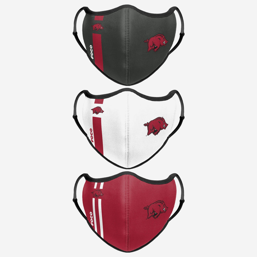 Arkansas Razorbacks Sport 3 Pack Face Cover FOCO