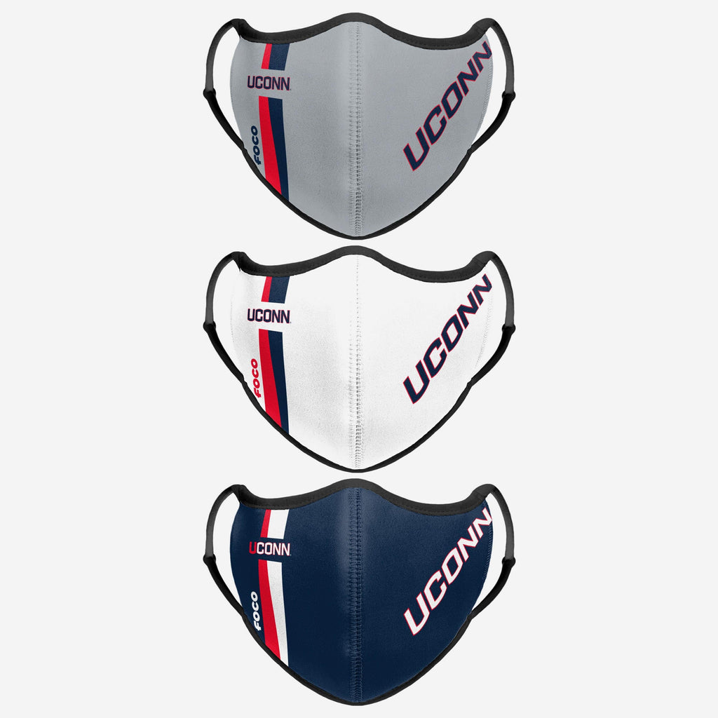 UConn Huskies Sport 3 Pack Face Cover FOCO
