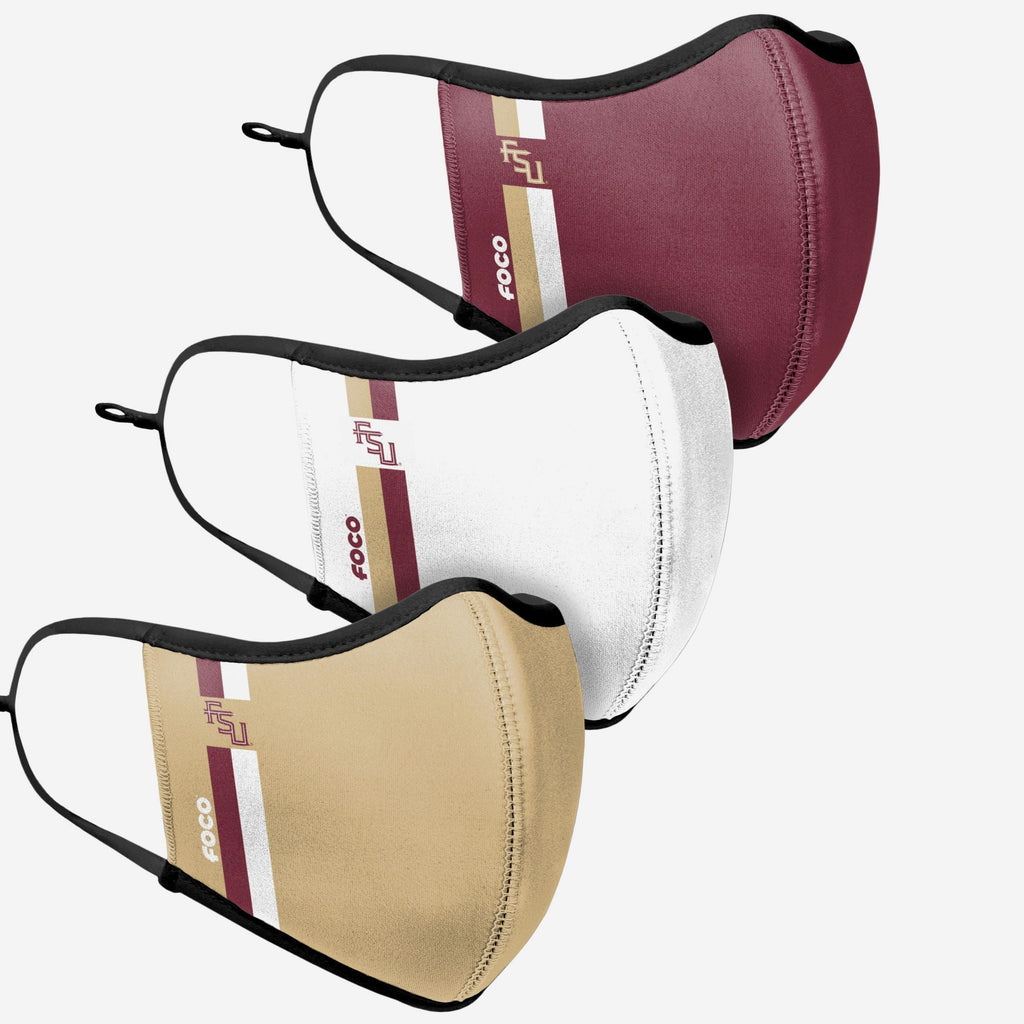 Florida State Seminoles Sport 3 Pack Face Cover FOCO