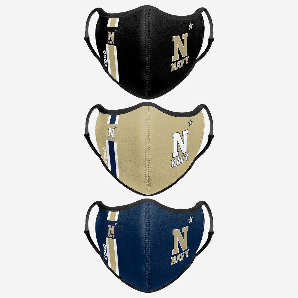 Navy Midshipmen Sport 3 Pack Face Cover FOCO