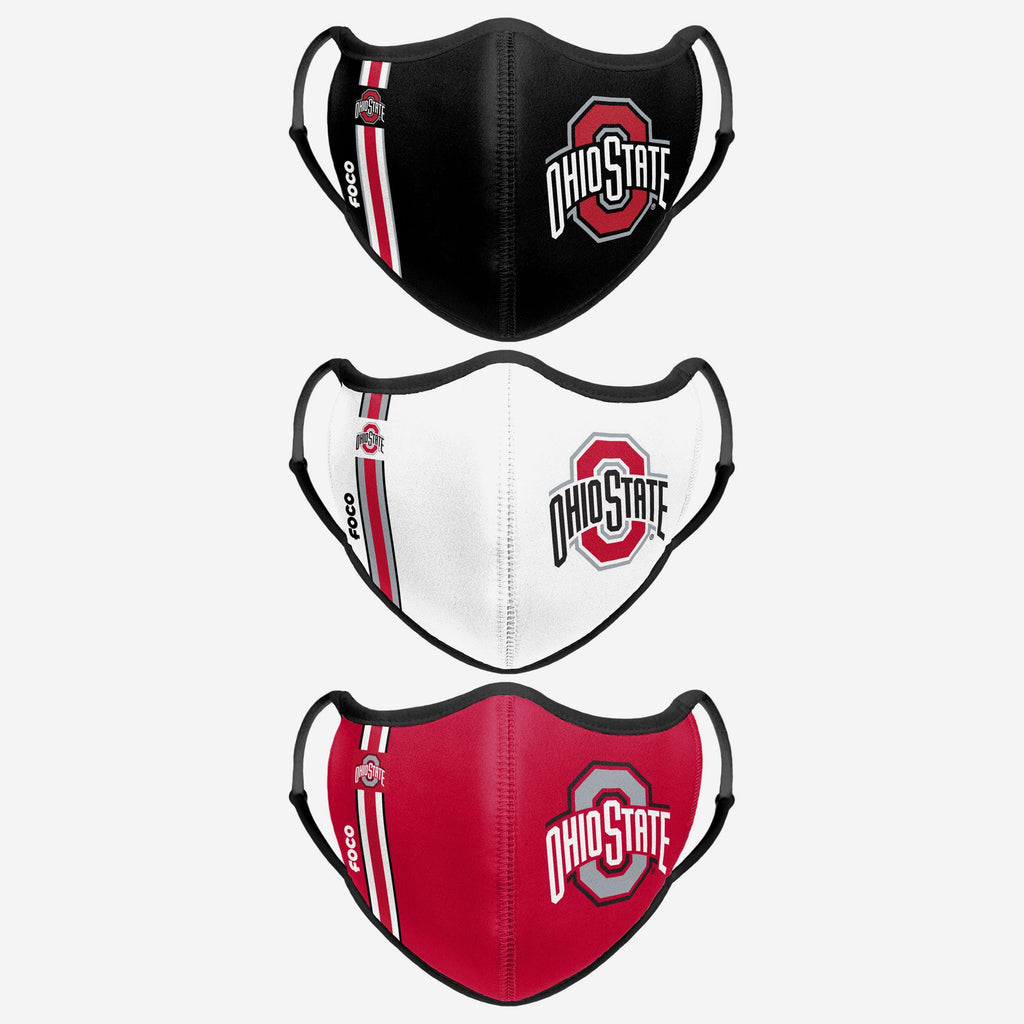 Ohio State Buckeyes Sport 3 Pack Face Cover FOCO