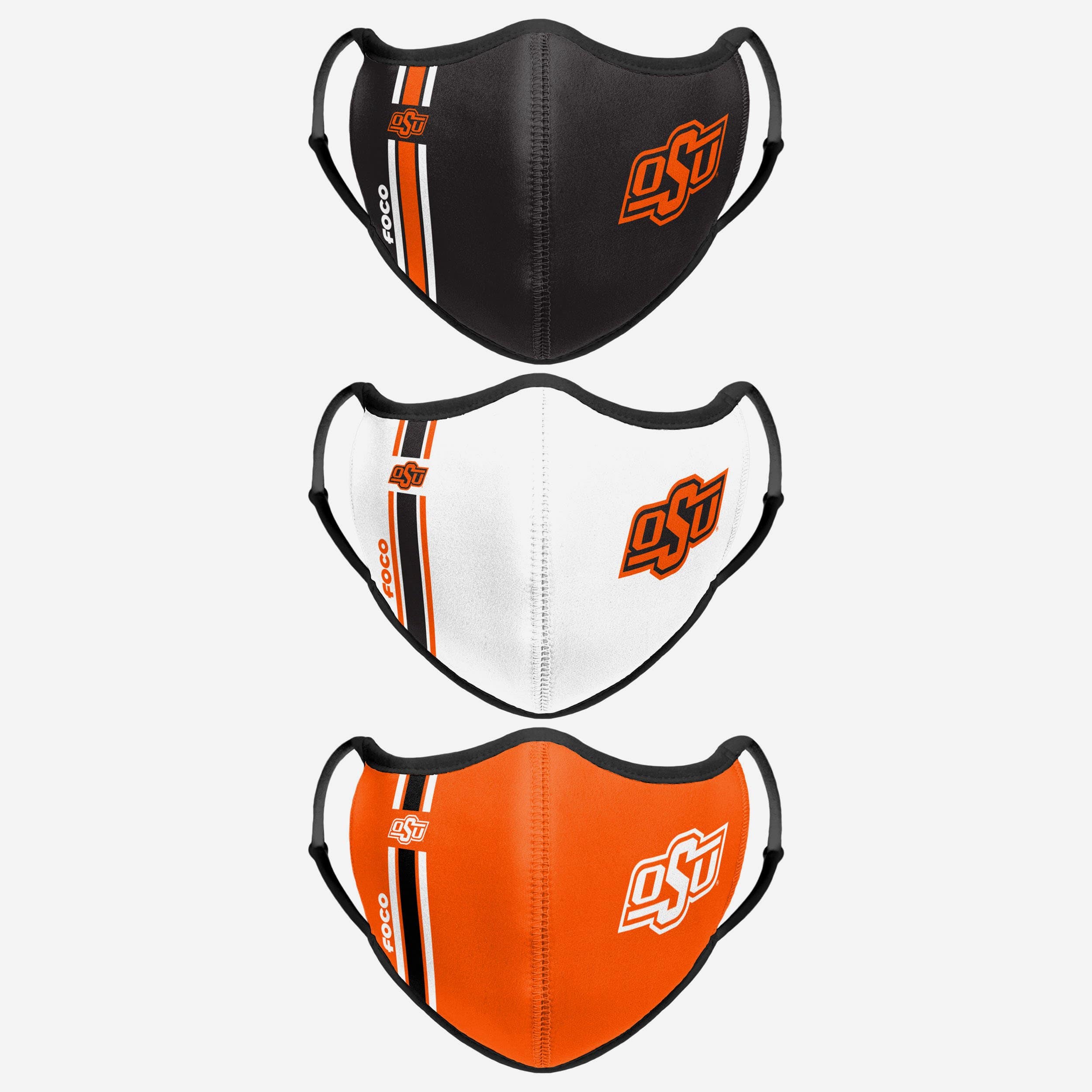 Oklahoma State Cowboys Sport 3 Pack Face Cover FOCO