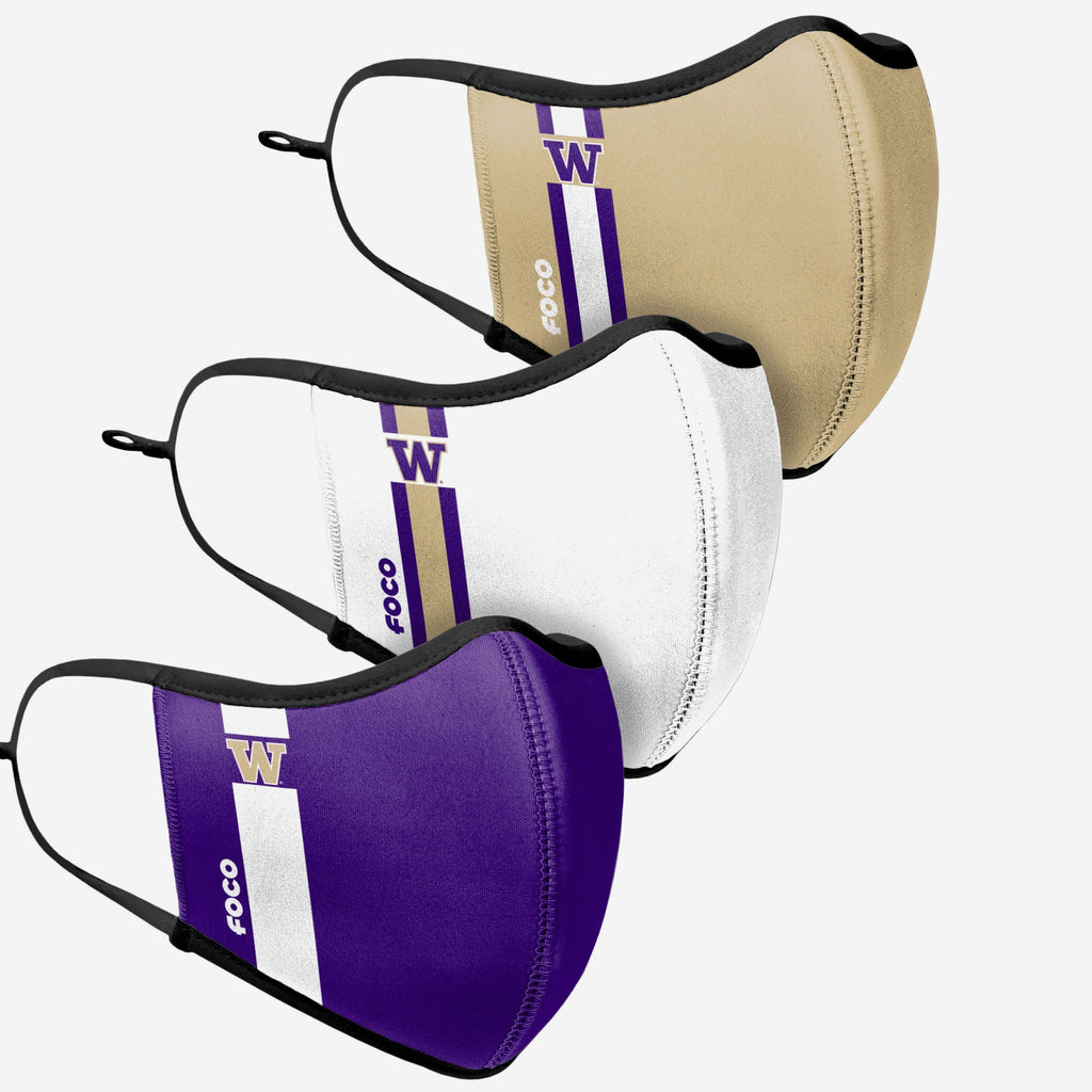 Washington Huskies Sport 3 Pack Face Cover FOCO