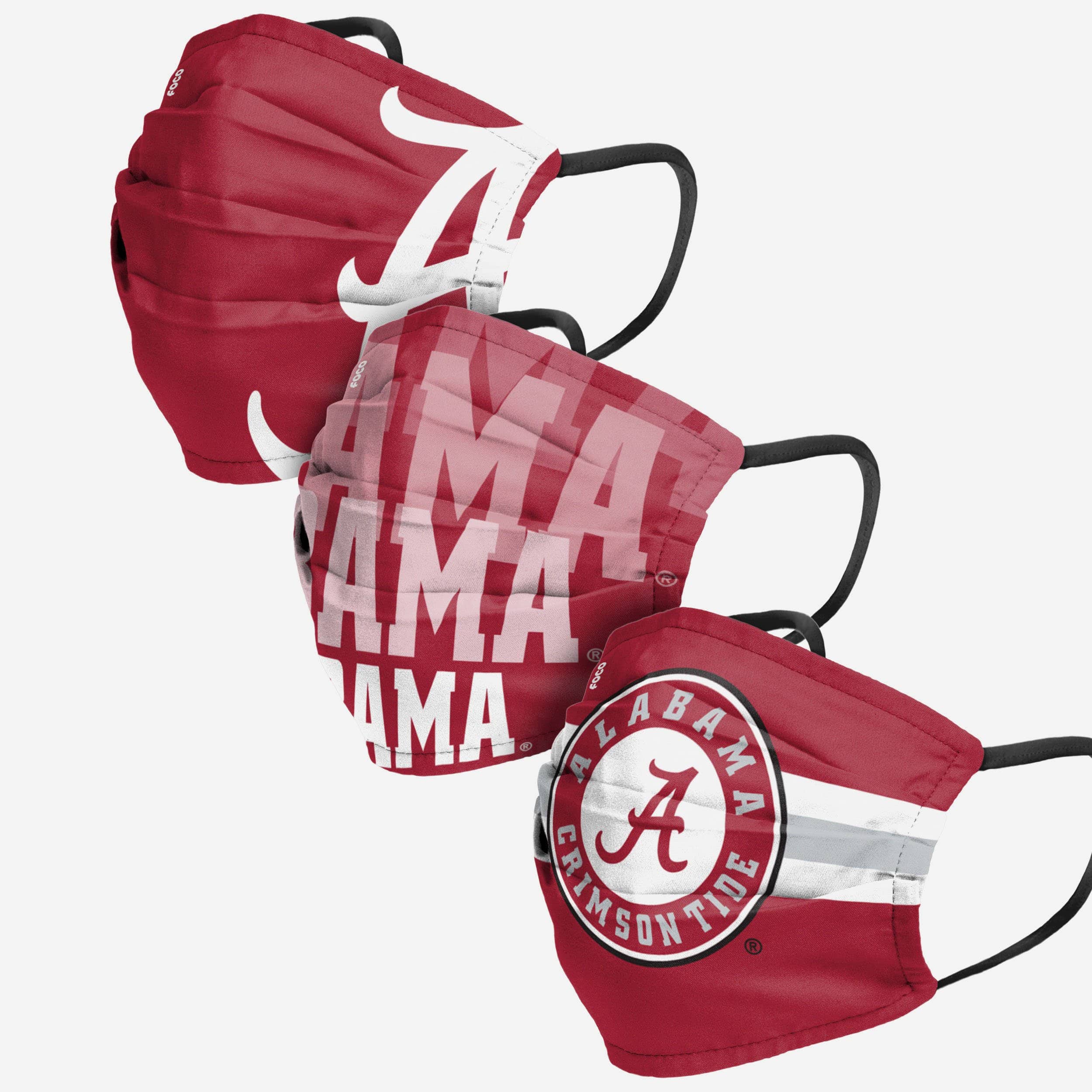 Alabama Crimson Tide Matchday 3 Pack Face Cover FOCO