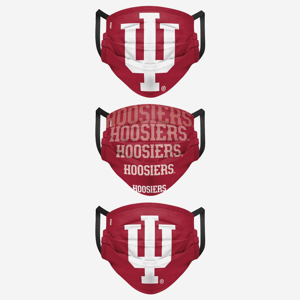 Indiana Hoosiers Matchday 3 Pack Face Cover FOCO