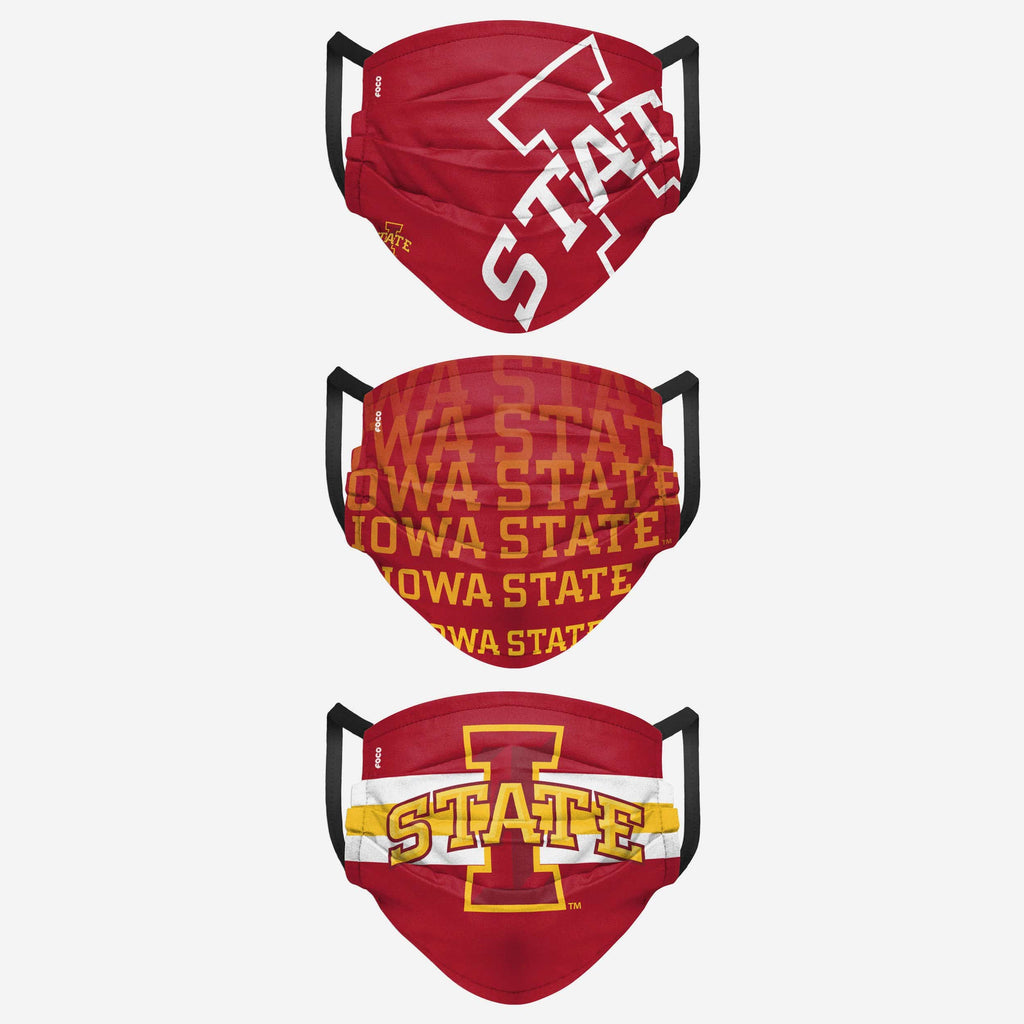 Iowa State Cyclones Matchday 3 Pack Face Cover FOCO