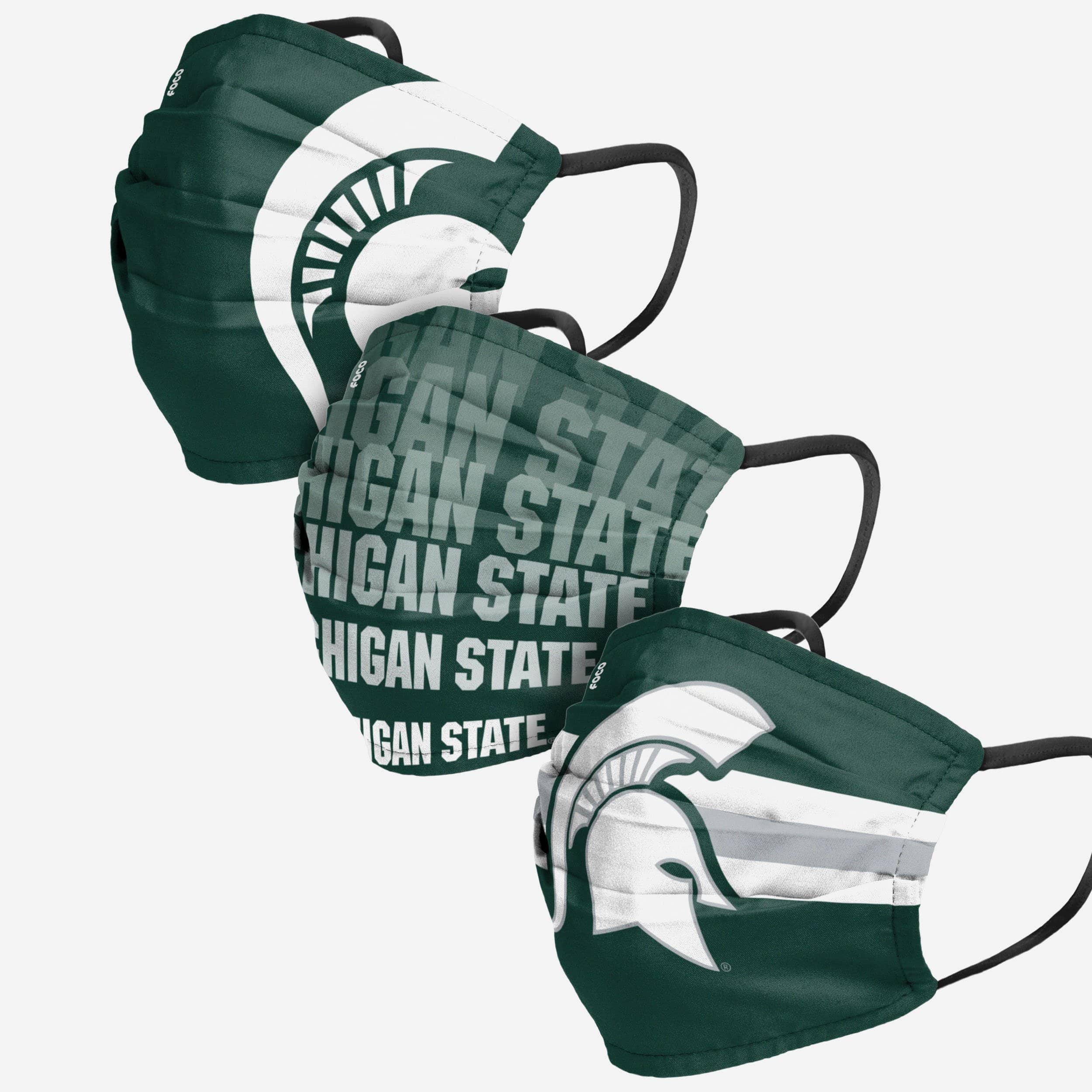 Michigan State Spartans Matchday 3 Pack Face Cover FOCO