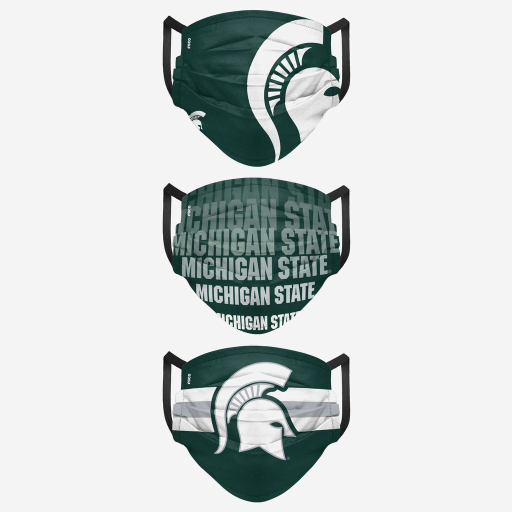 Michigan State Spartans Matchday 3 Pack Face Cover FOCO